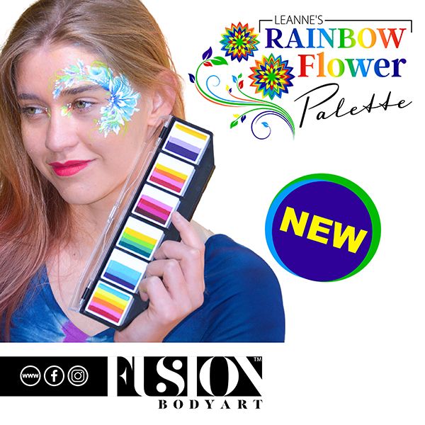 Leanne's Rainbow Flower Palette |Facepaintshop